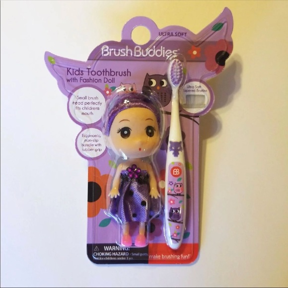 Brush Buddies | Accessories | Owl Toothbrush With Doll In Purple | Poshmark